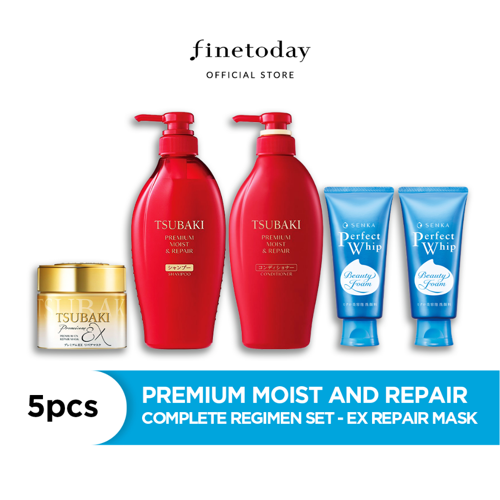 Tsubaki Complete Regimen Set [Moist & Repair + Mask] + Senka Perfect ...