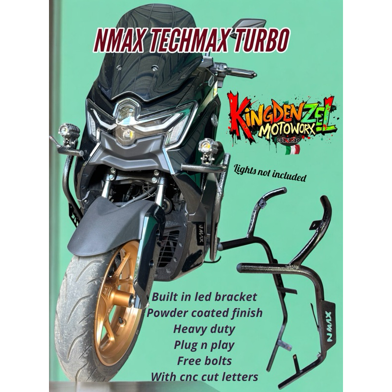NMAX TURBO TECHMAX CRASH GUARD POWDER COATED FINISH HEAVYDUTY HIGH ...
