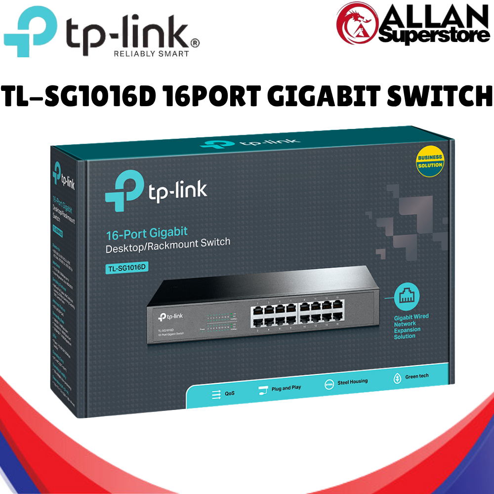 TP-Link Tl-Sg1016d 16-Port Gigabit Desktop Rackmount Switch Tp Link | Shopee Philippines
