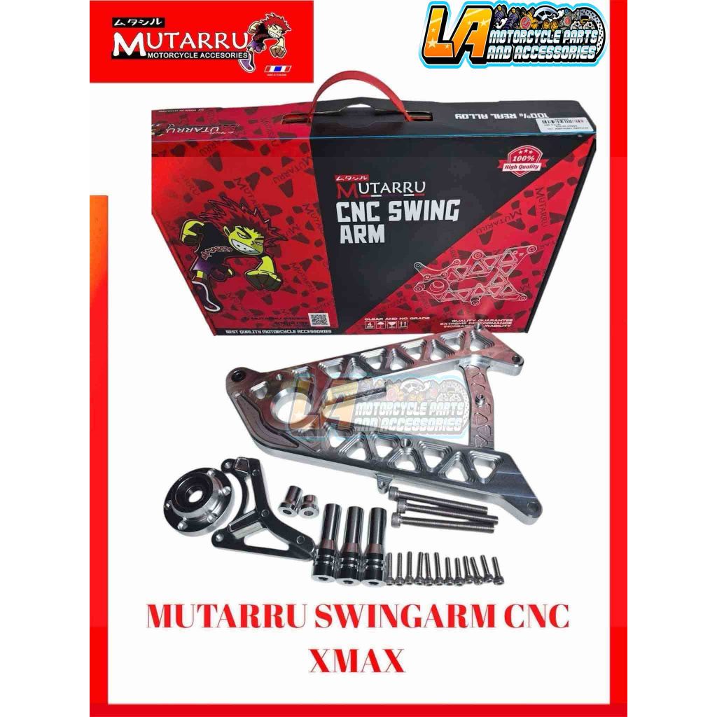 MUTARRU CNC LIGHTEN SWING ARM SILVER ONLY YAMAHA NMAX V2/ AEROX V2/ XMAX | Shopee Philippines