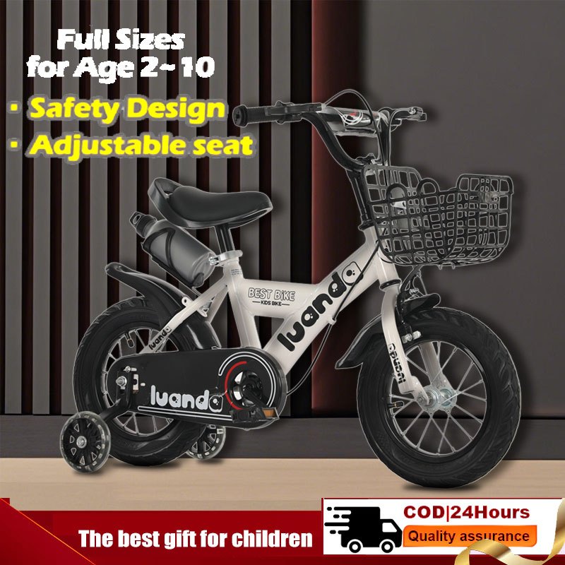 LUANDA Bike For Kids 12/14/16 Inch Safe Training Wheels for 2-10 Years ...