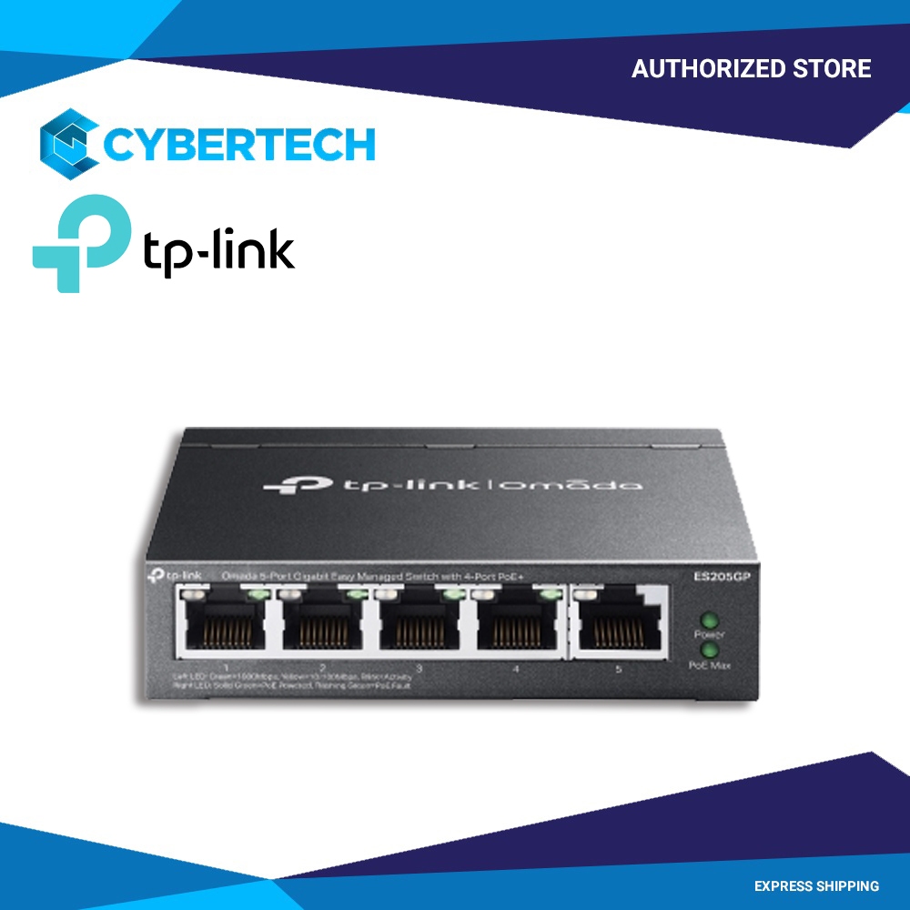 TP-Link ES205GP Omada 5-Port Gigabit Easy Managed Switch with 4-Port ...