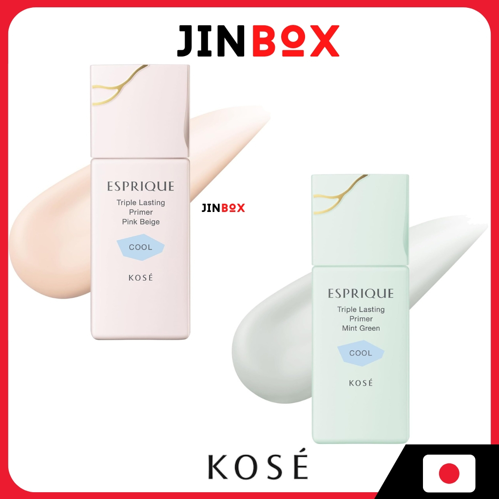KOSE ESPRIQUE Triple Lasting Primer Cool 30g Makeup Base Sebum Shine Dryness Crease Tone Up ...