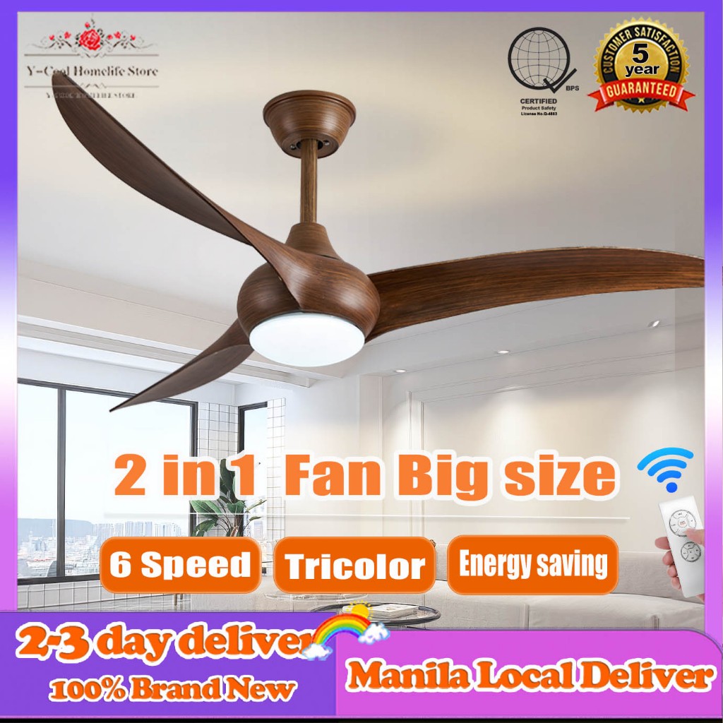 Nordic ceiling fan with light big size 3 colors remote chandelier ...