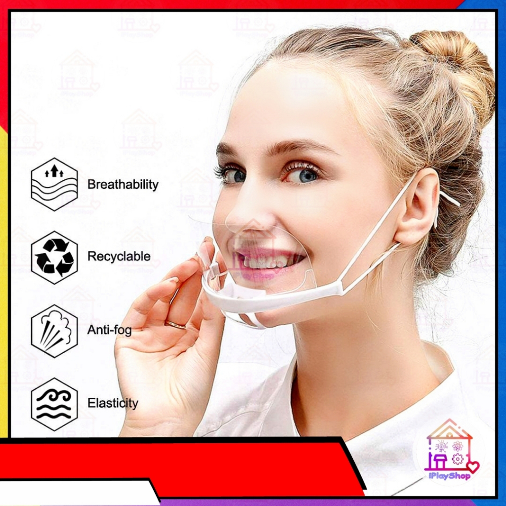 Spit Guard Reusable Anti Fog Protection Transparent Clear Mouth Mask ...
