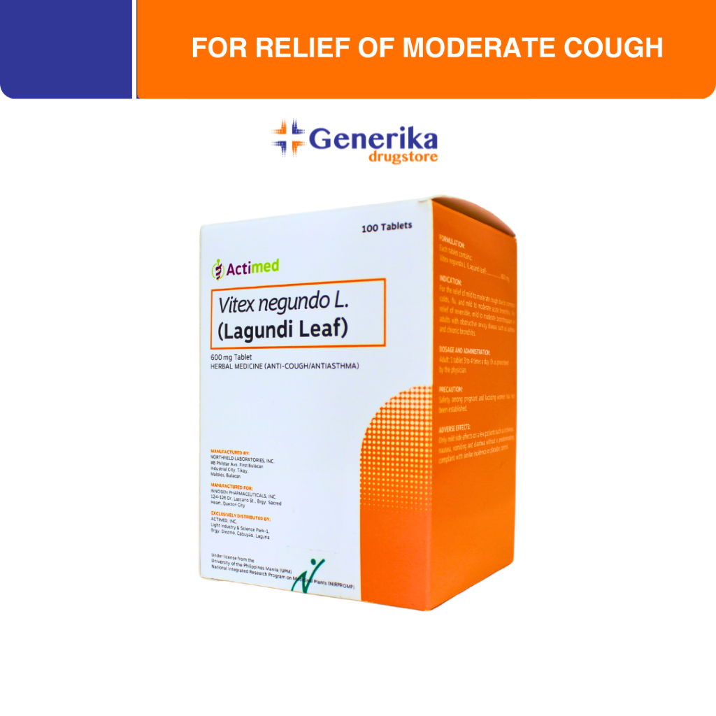 Actimed Lagundi Tablet 600mg- 10 Tablets | Shopee Philippines