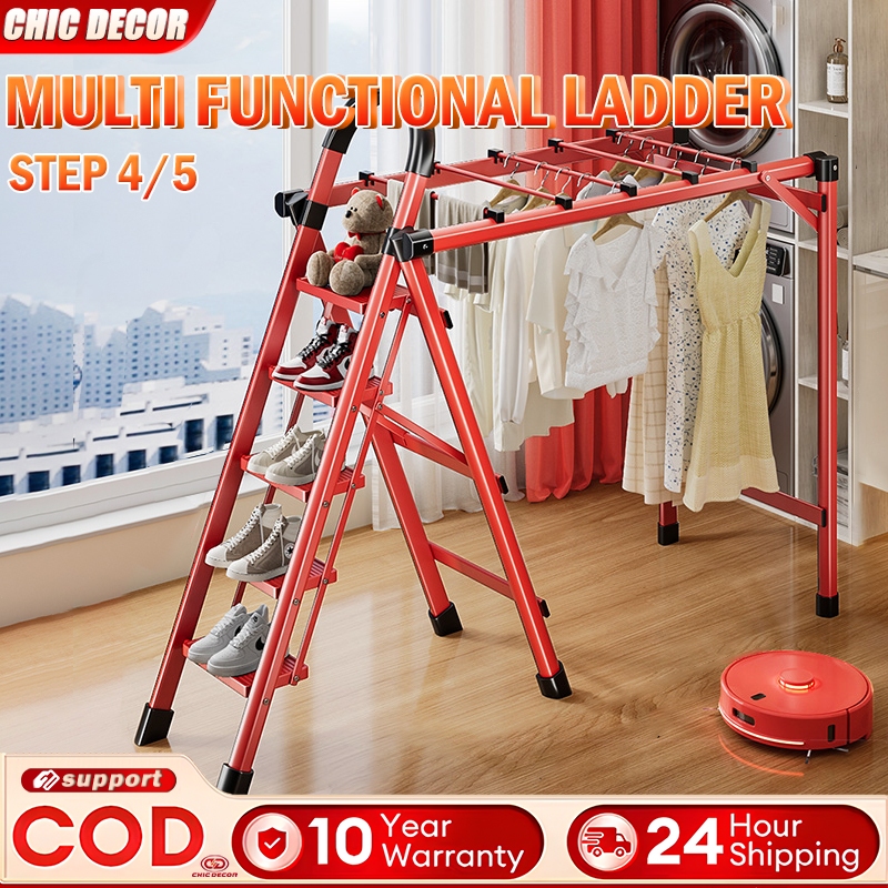 Ladder Foldable Household Clothes drying rack Laundry Rack ...