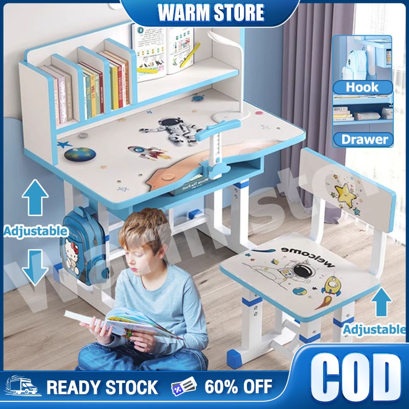 80cm kids Study table and Chair Set Study Table for Children Lifted ...
