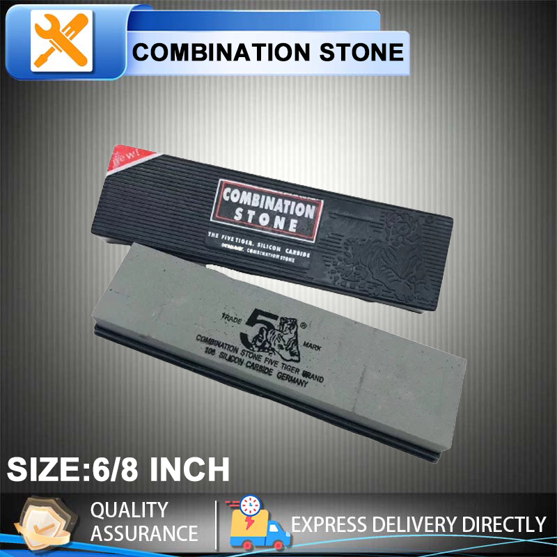 FIVE STAR Sharpening Stone 6"/8" Carborundum Knife Sharpener Whetstone ...