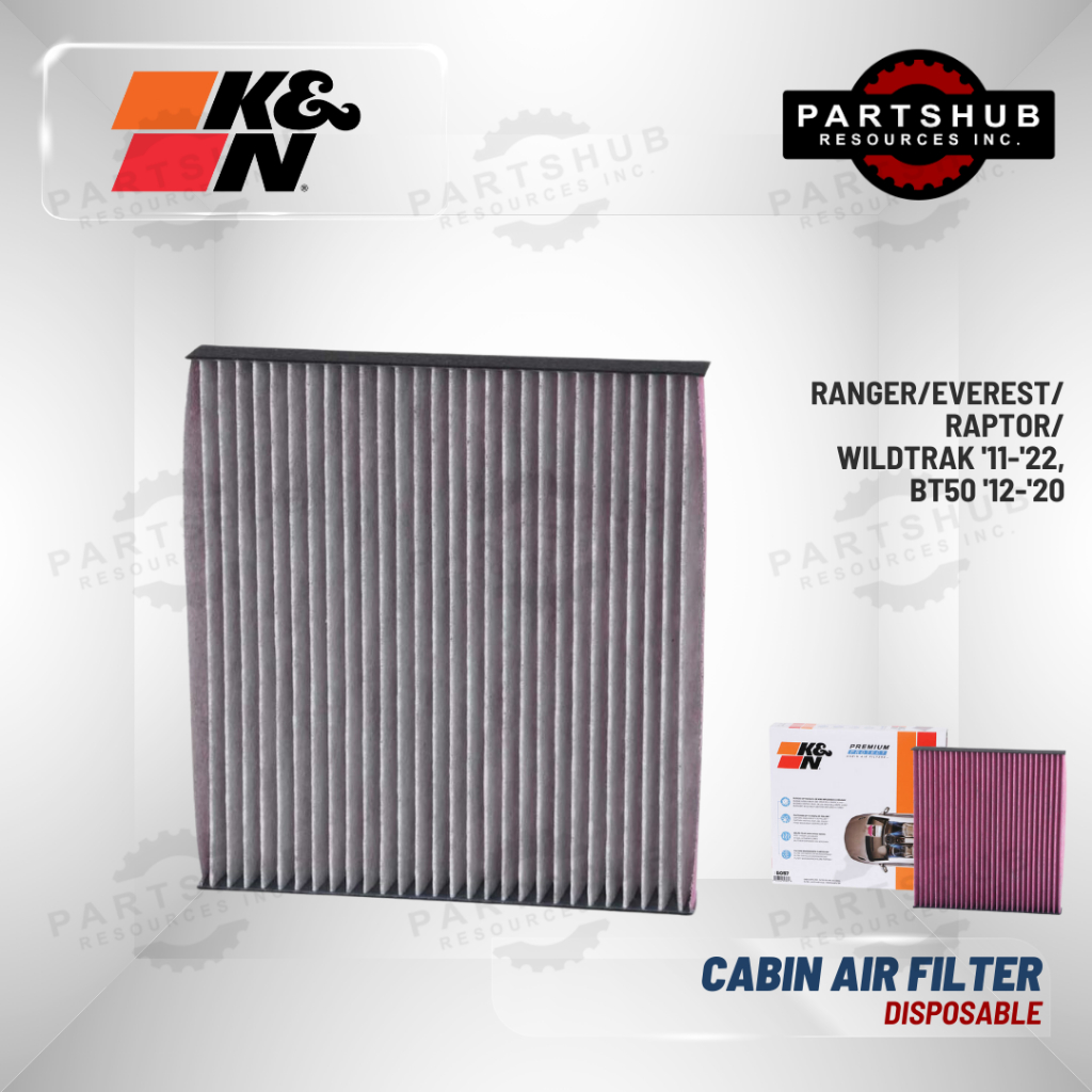 K&N DISPOSABLE CABIN AIR FILTER (RANGER/EVEREST/RAPTOR/WILDTRAK '11-'22 ...