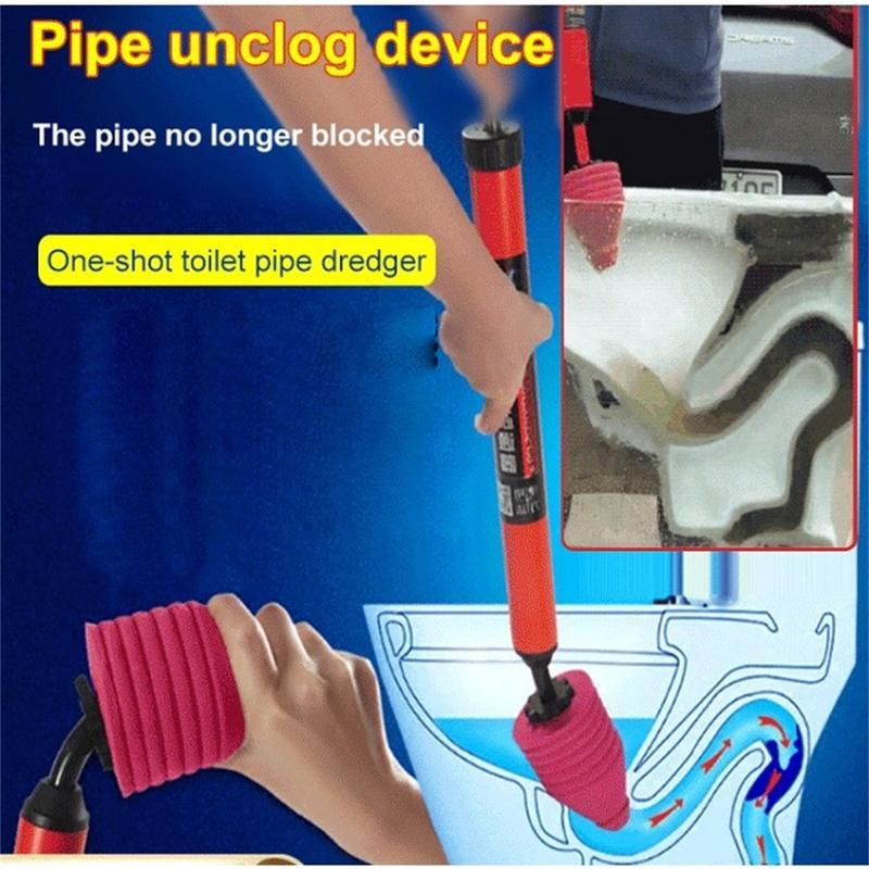 Toilet dredging tool for unclogging toilets, toilet pipes, sewer pipes ...