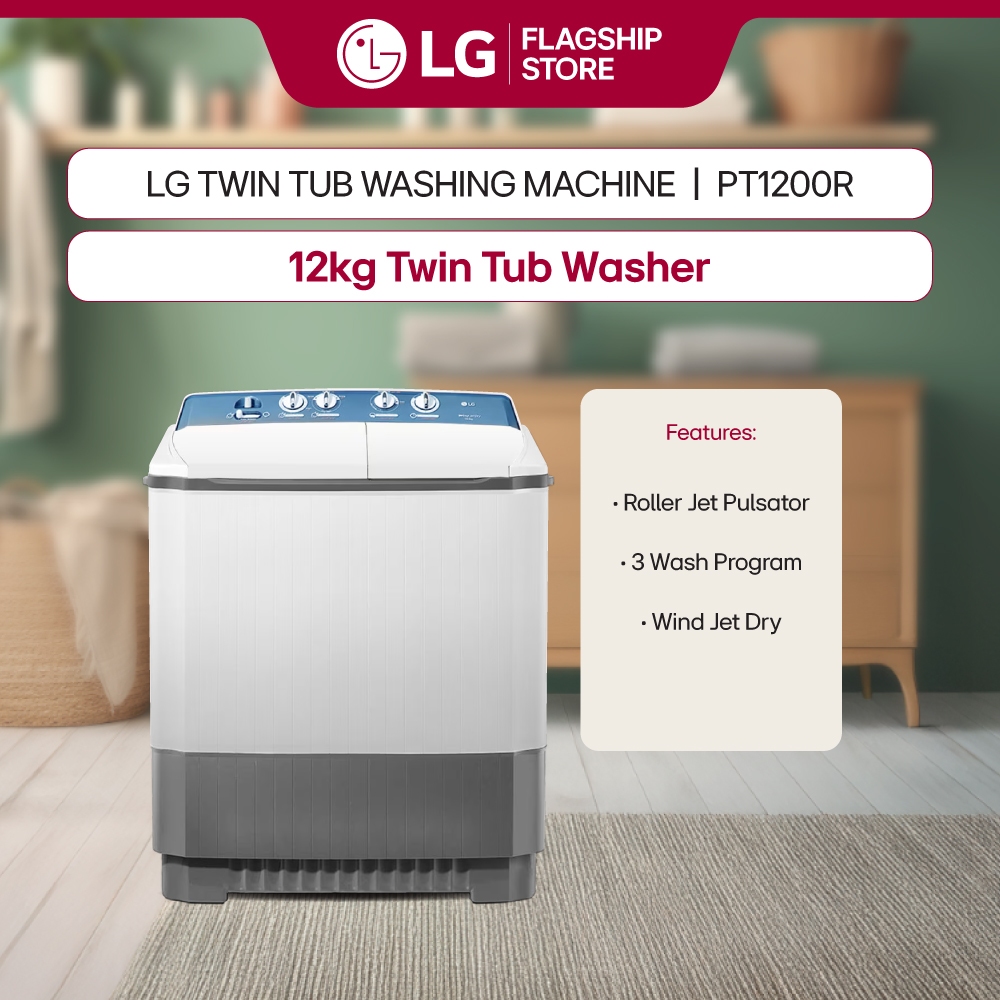 LG Twin Tub Washing Machine - 12KG Twin Tub Washing Machine with Roller ...
