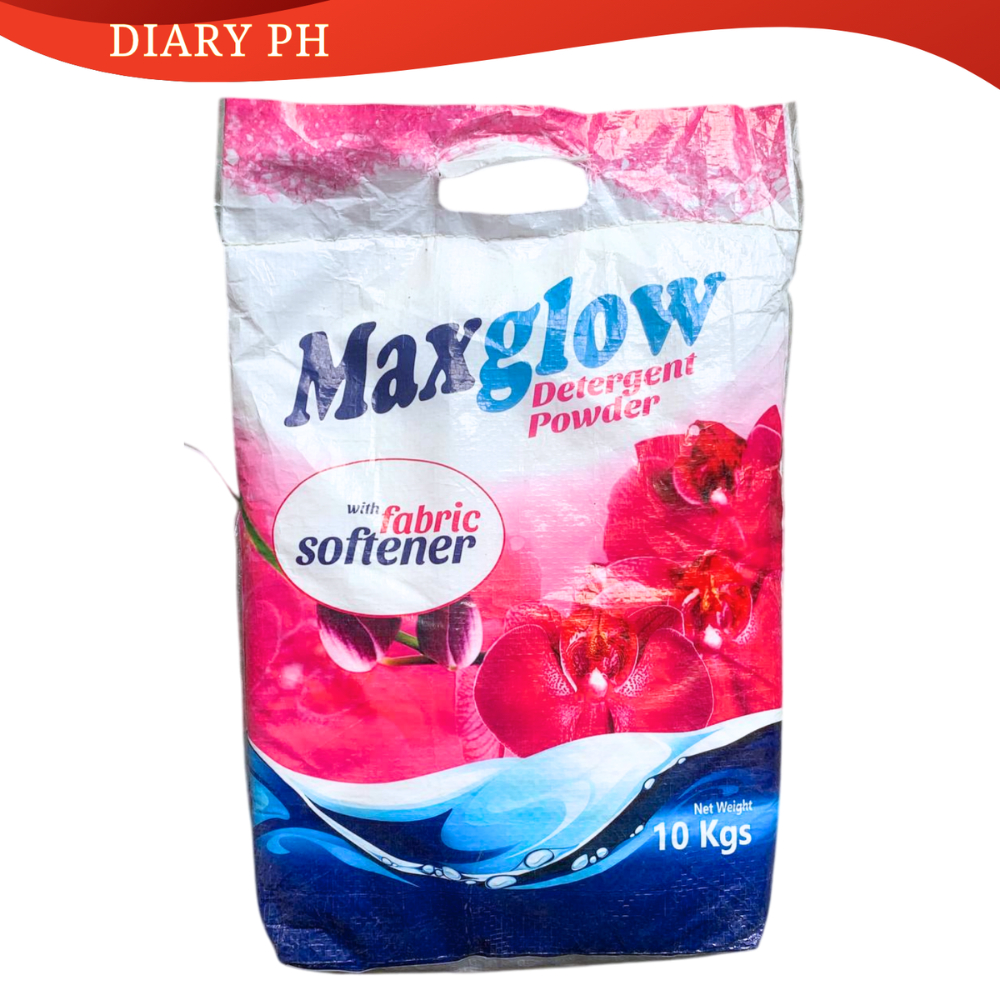 Max Glow Detergent Powder with Fabric Softener in a 10-kilo pack ...