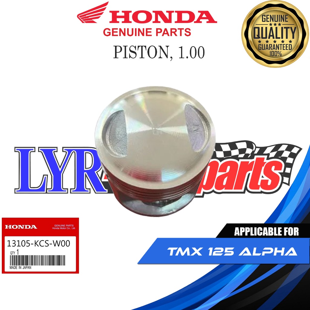 HONDA GENUINE PISTON, 1.00 FOR TMX 125 ALPHA || 13105-KCS-W00 | Shopee ...