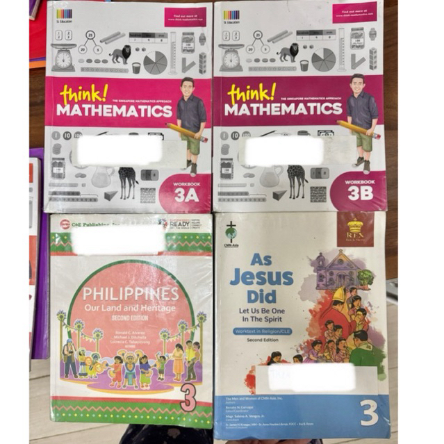 Preloved Think! Mathematics 3A 3B Workbook As Jesus Did 3 2nd ...