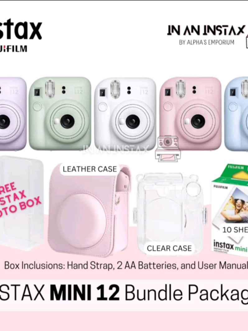 BRANDNEW Instax Mini 12 Instant Camera With FREE instax By Alphas ...