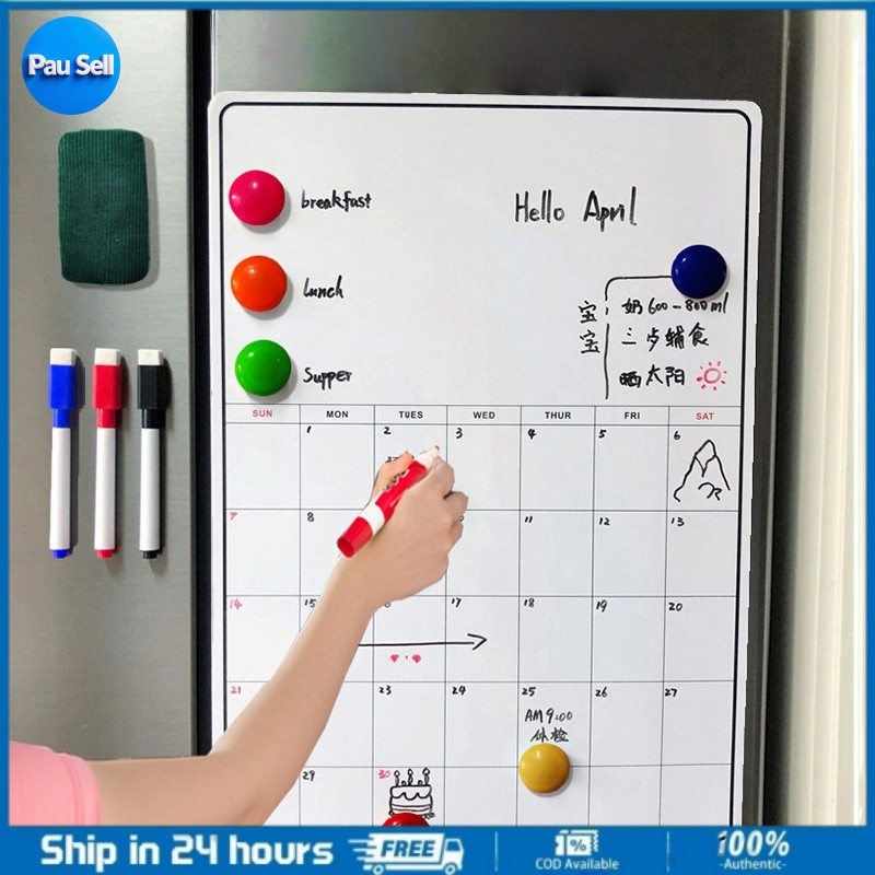 Rewritable Refrigerator Sticker Magnetic Message Board WhiteBoard Note ...