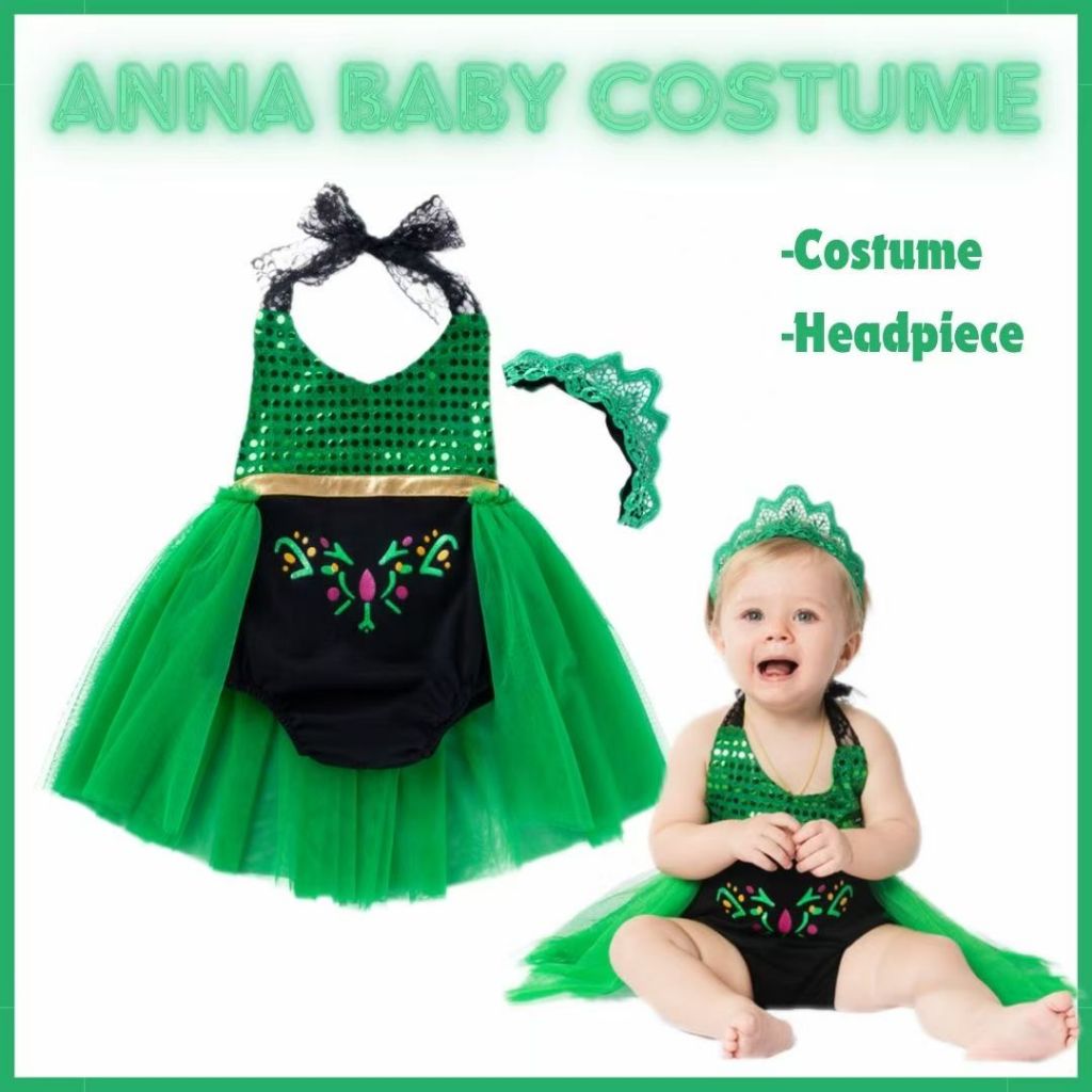 [XCV]Anna Princess Anna Baby Girl Costume Tutu Romper Dress for 6–18 ...
