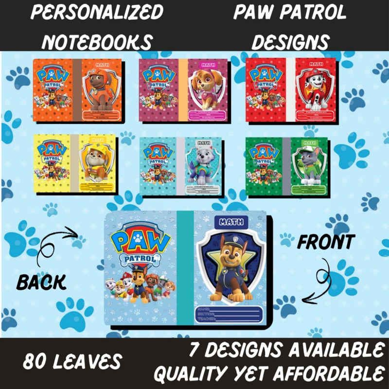 NOTEBOOK Paw Patrol (back-to-school) | Shopee Philippines