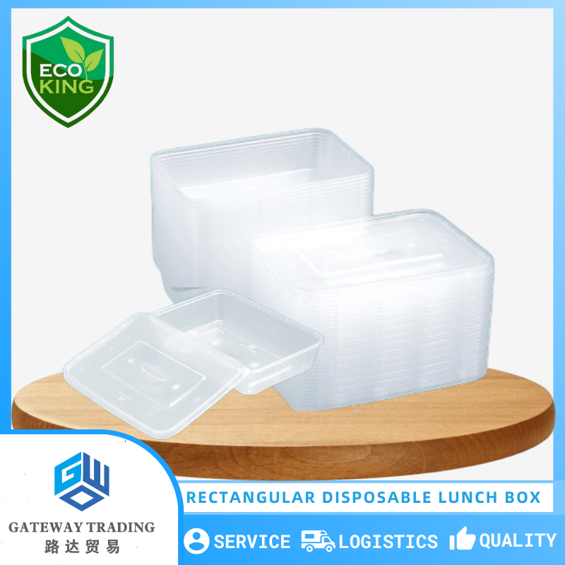 50PCS Bulky Eco King Rectangular Disposable Microwavable Food Container Plastic Food Packaging ...
