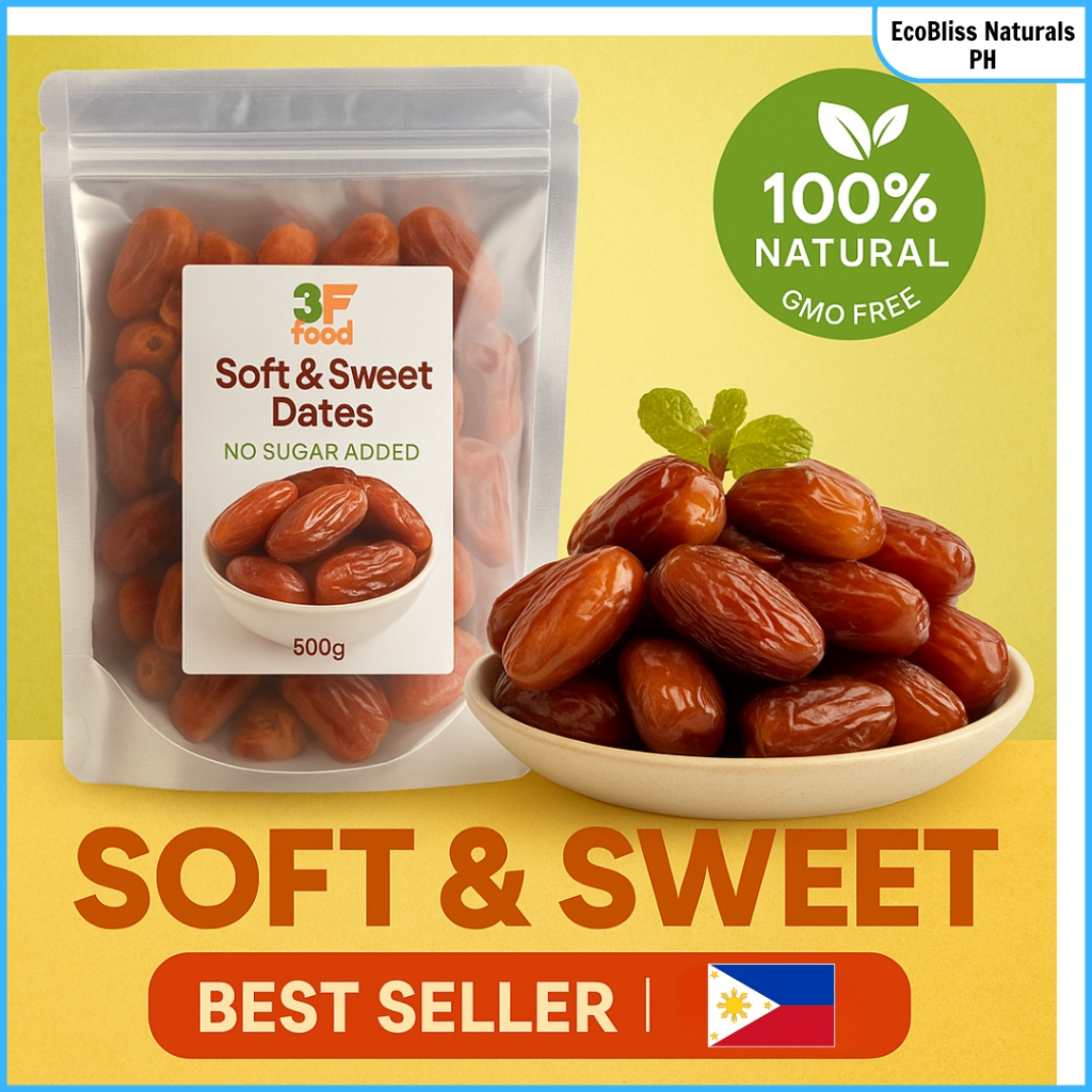 Soft & Sweet Dates 500g – No Sugar Added, GMO Free, Natural Healthy ...