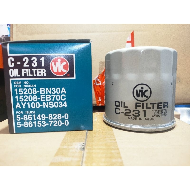 VIC OIL FILTER C-231 (made in Japan) | Shopee Philippines
