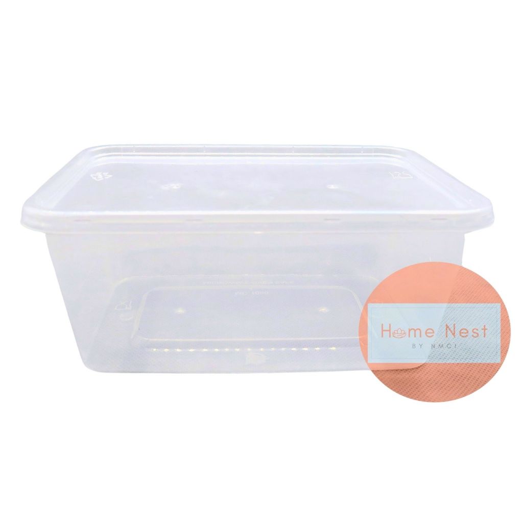 Microwavable Plastic Take-Out Container MC-1000 Rectangular (1000mL ...