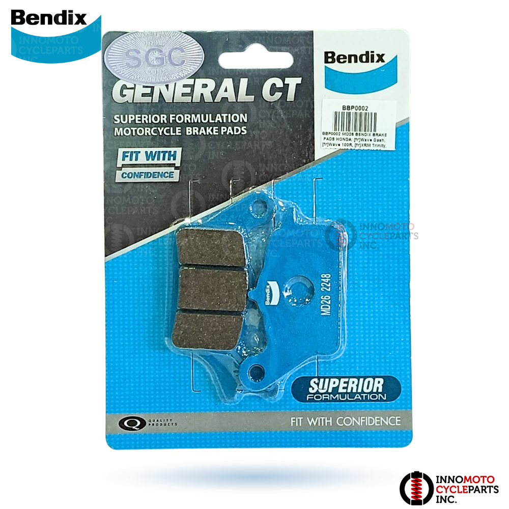 Bendix Brake Pads MD26 for Wave100R, XRM Trinity, CBR150 | Shopee ...
