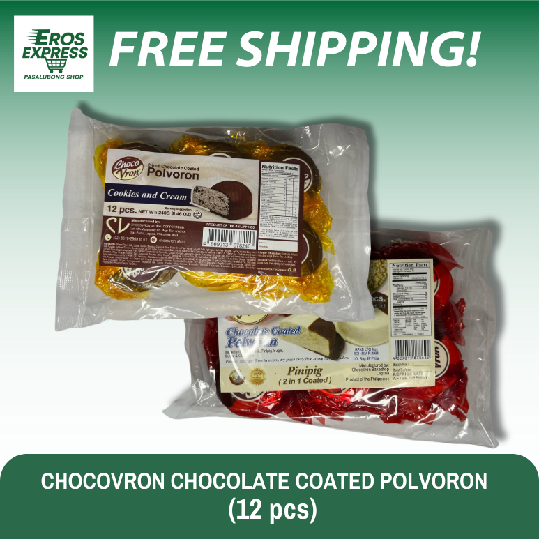 ChocoVron CHOCOLATE COATED POLVORON (12 pcs) | Shopee Philippines