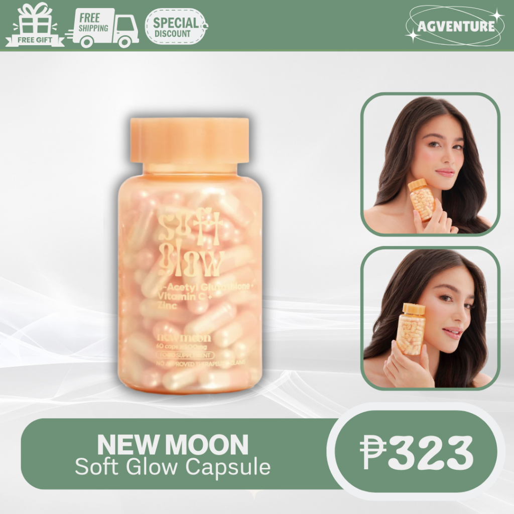 NEW MOON Soft Glow S-Acetyl Glutathione Beauty Supplement Skin ...