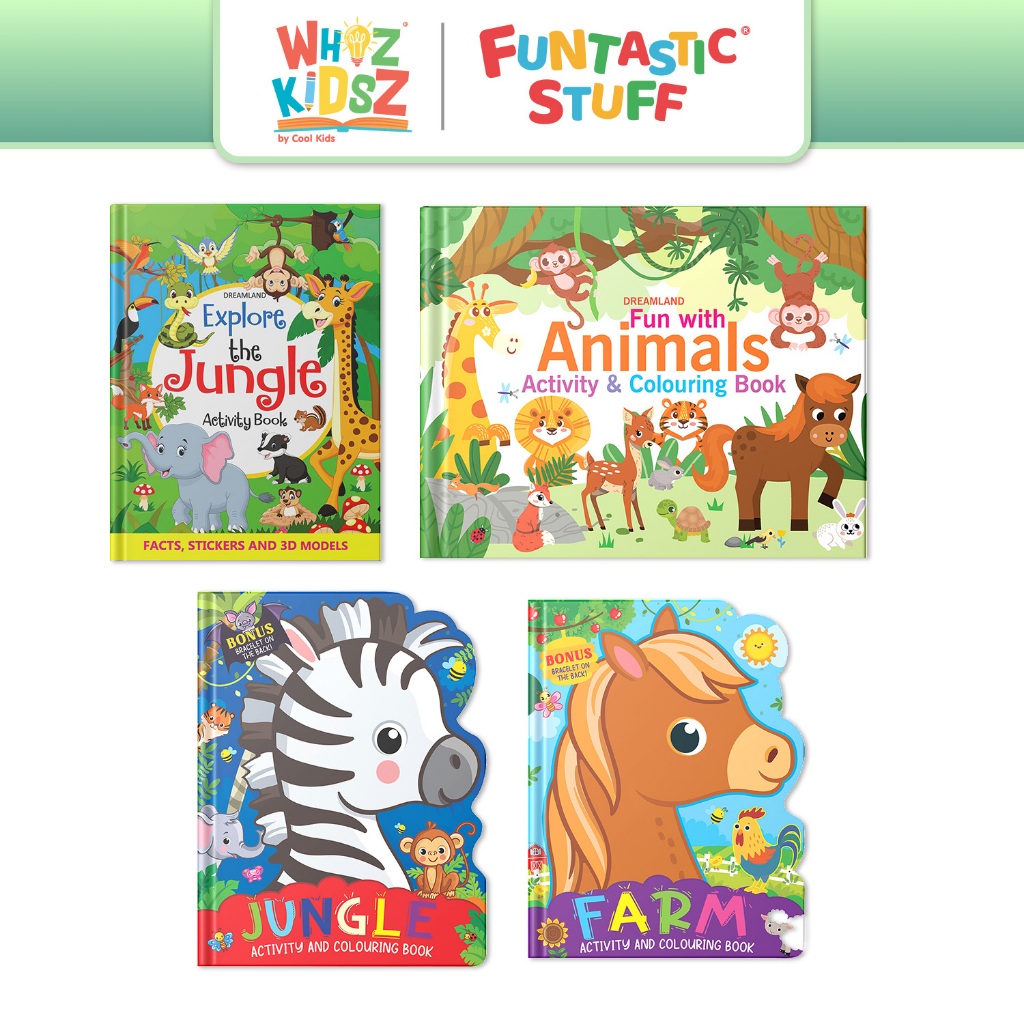 Whiz Kidsz Animal Activity Coloring Sticker Books for Kids ...