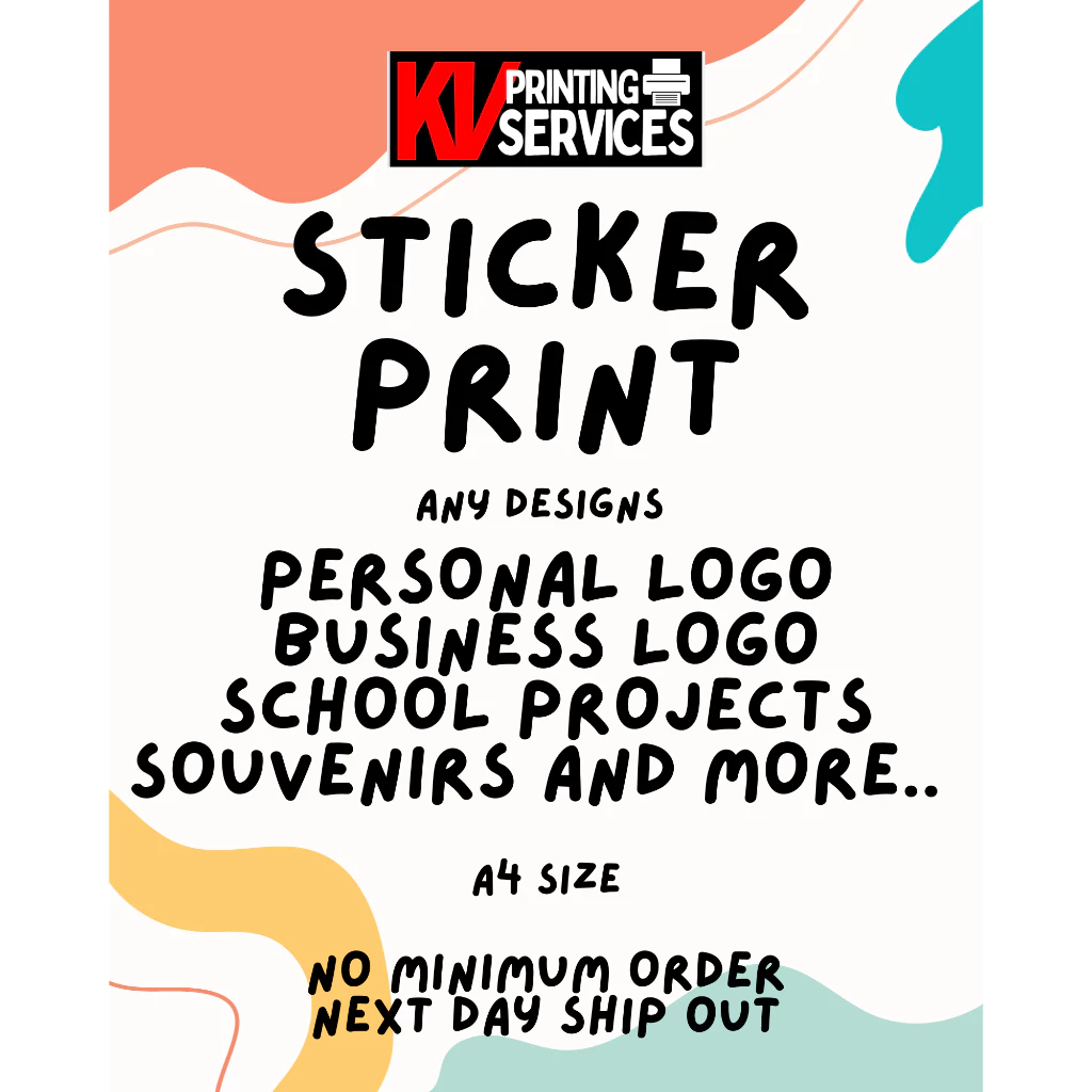 WATERPROOF STICKER PRINT - 20 pesos A4 Size - CUT(DIECUT/KISSCUT ...