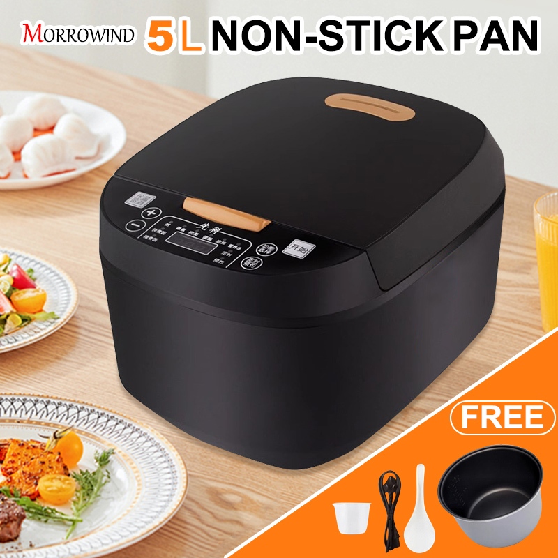 Smart rice cooker Stainless steel 5L large capacity rice cooker ...