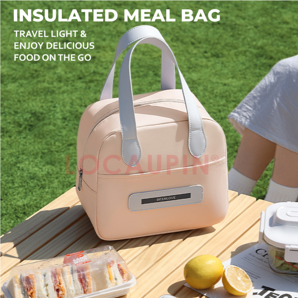 LOCAUPIN Water-Resistant Insulated Tote Lunch Bag Travel Office Picnic ...