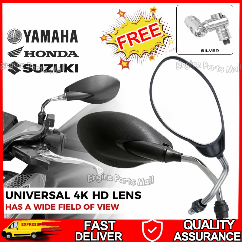 EMP'Side Mirror For Motorcycle YAMAHA Y125ZR H2C Clear Lens V2 Mio i ...