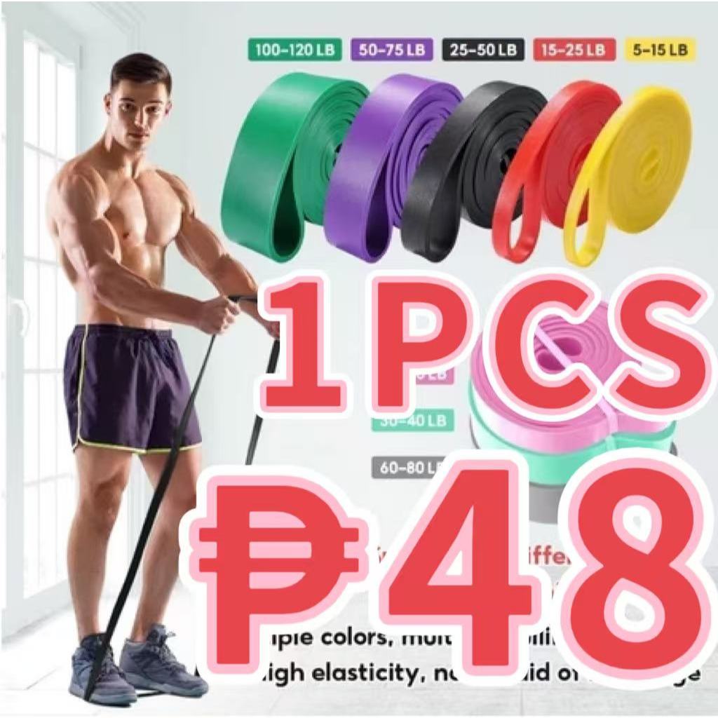 Resistance Band Workout Pull Up Elastic Bands Rubber Loop Power Set ...