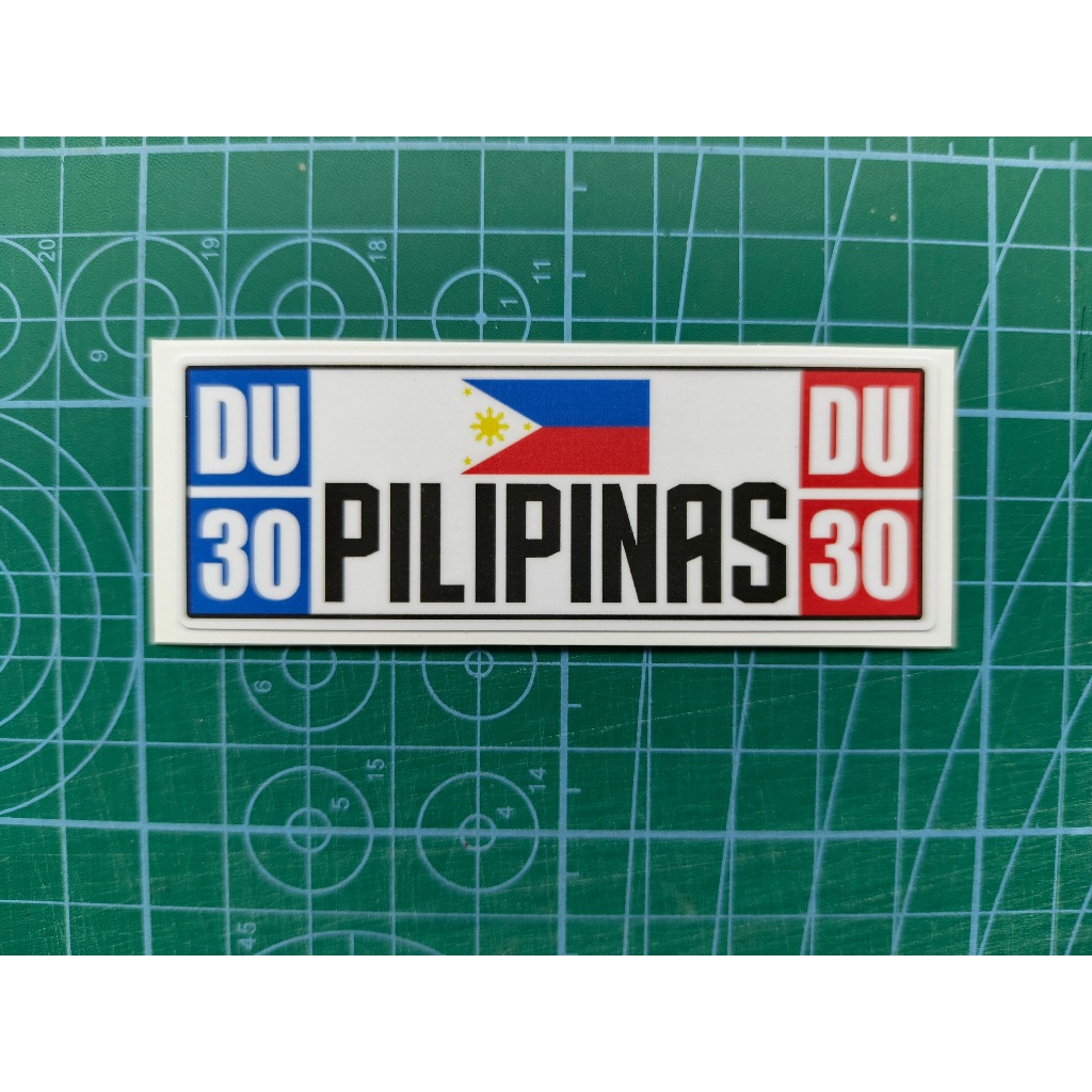 DU30 / BONG BONG Decal Sticker (plate style) - Waterproof, Vinyl ...