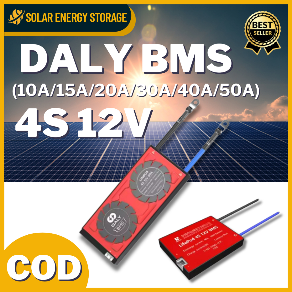DALY BMS ( 4S 12V 10A 15A 20A 30A 40A 50A ) BMS for Lifepo4 32650 3.2v nominal Wide Application ...