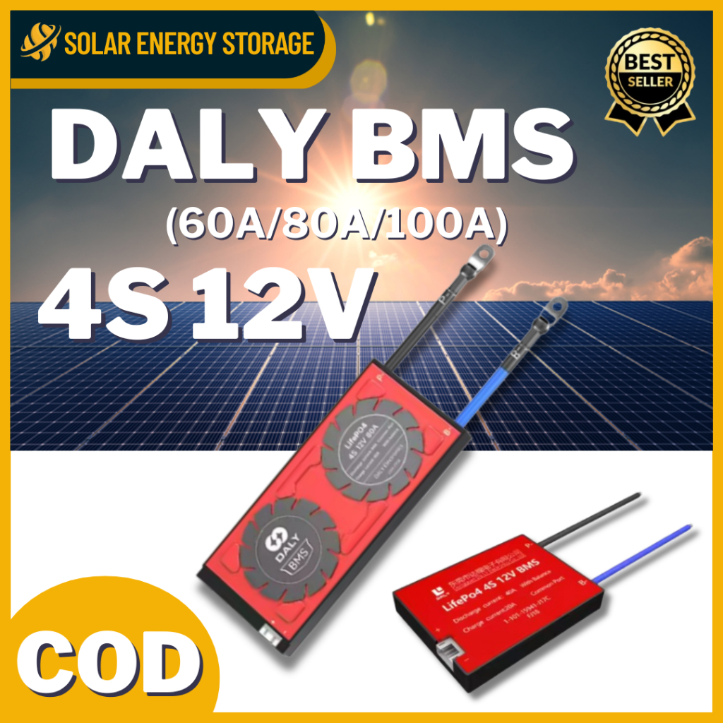DALY 4S 12v 60A 80A 100A BMS for lifepo4 32650 3.2v nominal Wide Application. | Shopee Philippines