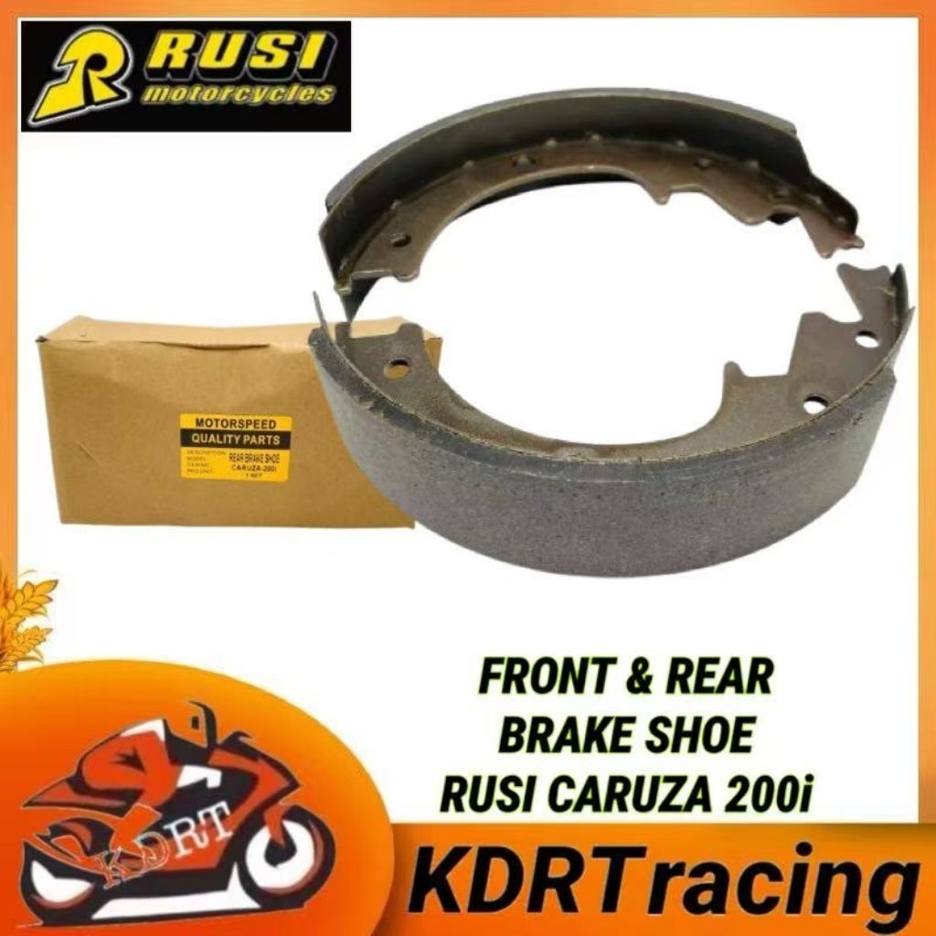 RUSI CARUZA 200i BRAKE SHOE FRONT & REAR MOTOR SPEED MOTORCYCLE PARTS ...