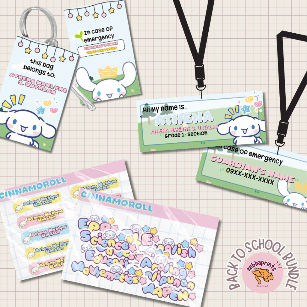 Back to School Bundle – Personalized (SUBJECT AND NAME STICKERS ...