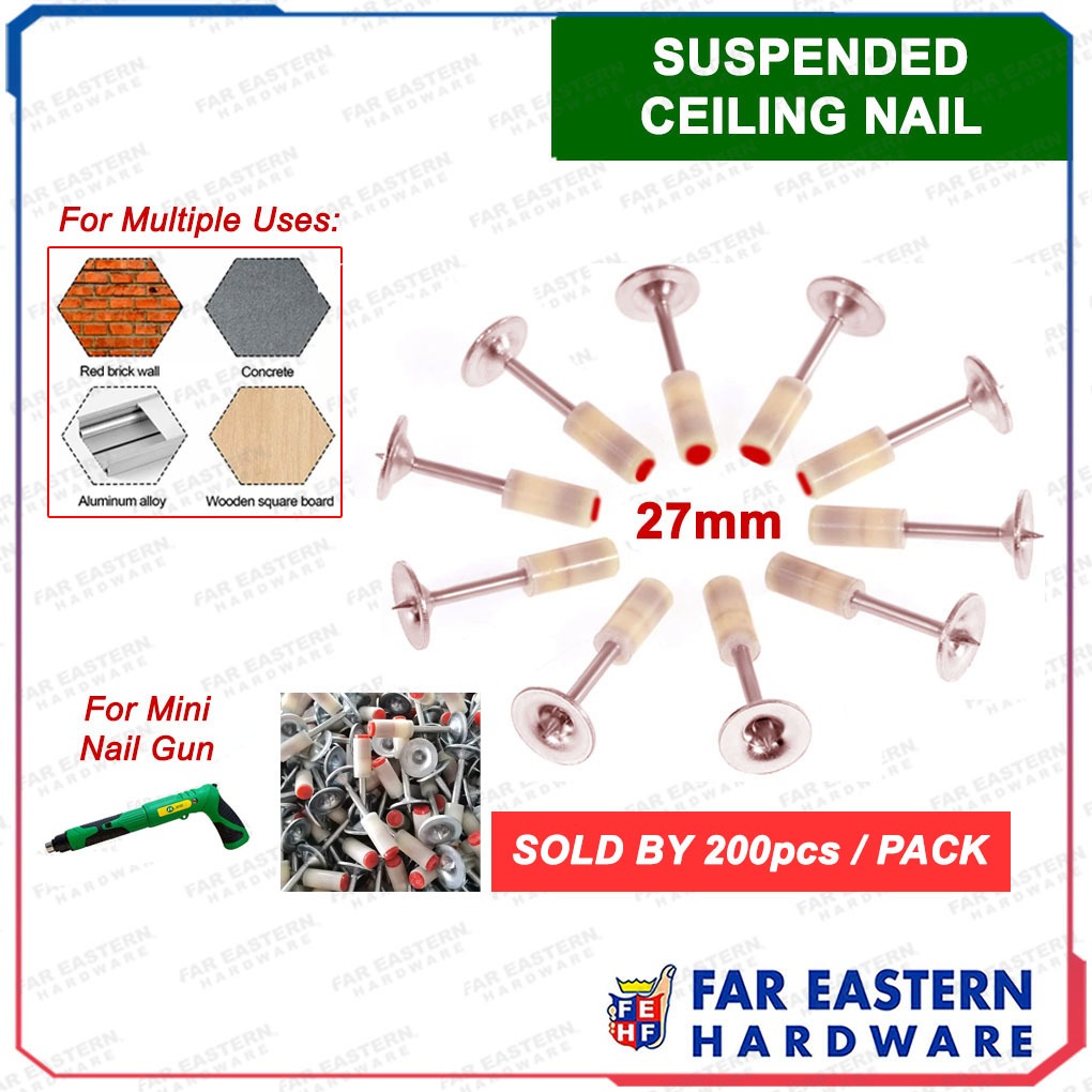 Suspended Ceiling Concrete Nail Rivets 27mm for Mini Nail Gun 200pcs ...