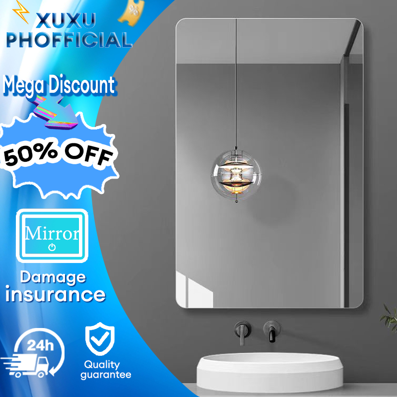 HD Explosion-proof Mirror Bathroom Mirror Perforation-free Mirror Wall ...