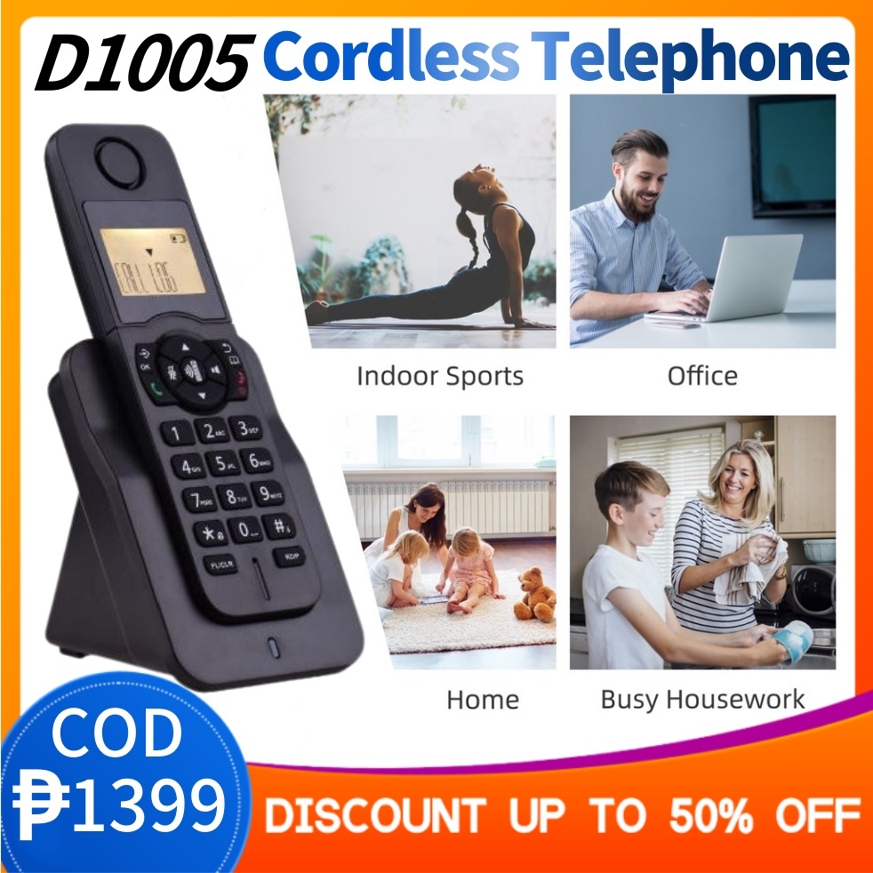 D1005 Cordless Telephone Digital Landline Speaker Office Home Telephone Wireless Landline ...