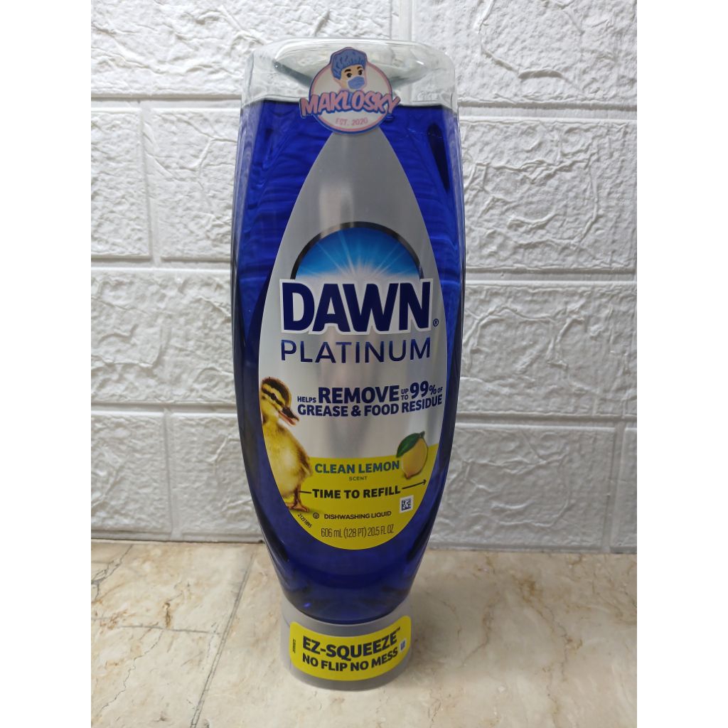Dawn Platinum Dishwashing Liquid Clean Lemon 606ml | Shopee Philippines