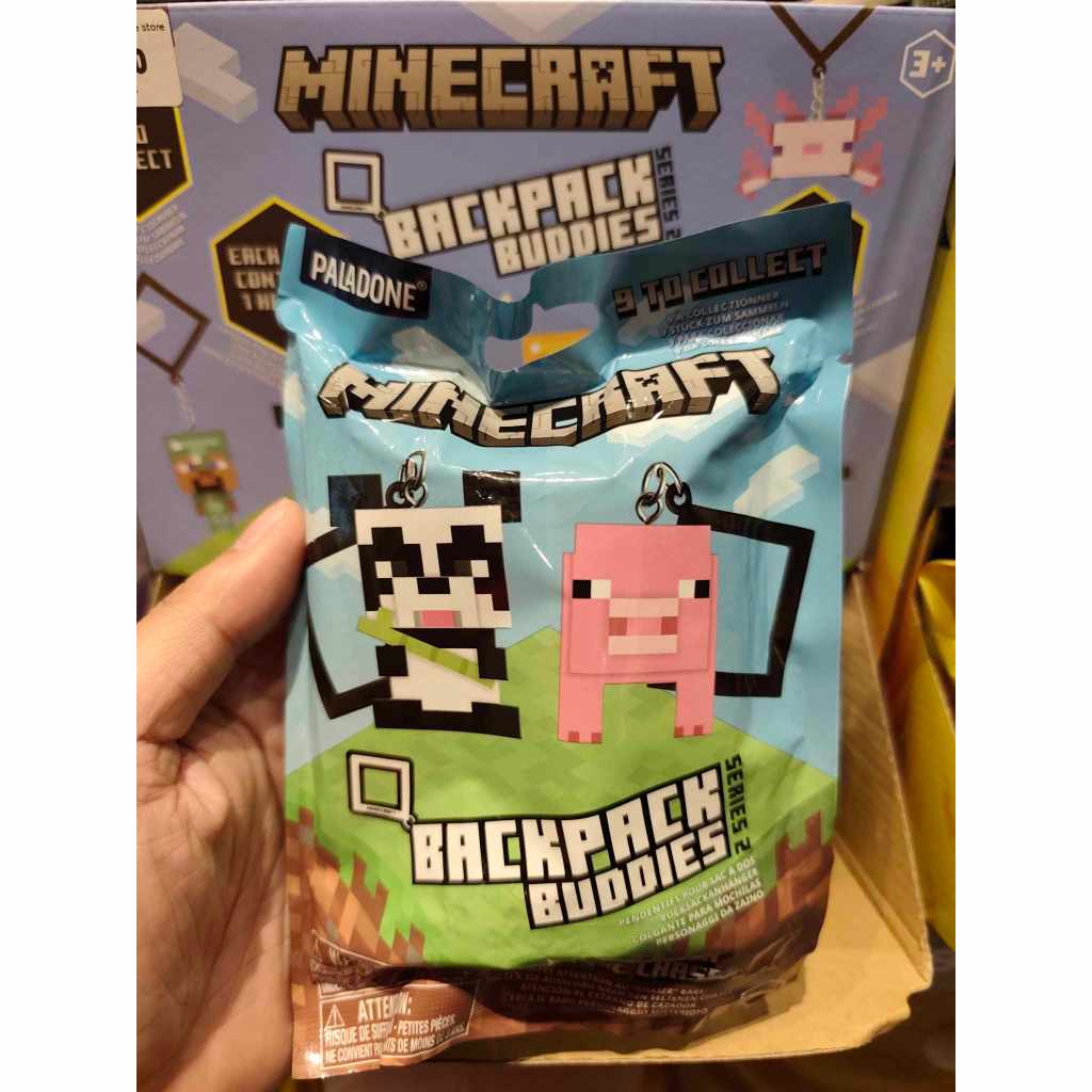MINECRAFT BACKPACK BUDDIES SERIES 2 BLIND BOX - FIND RARE PINK AXOLOTL ...
