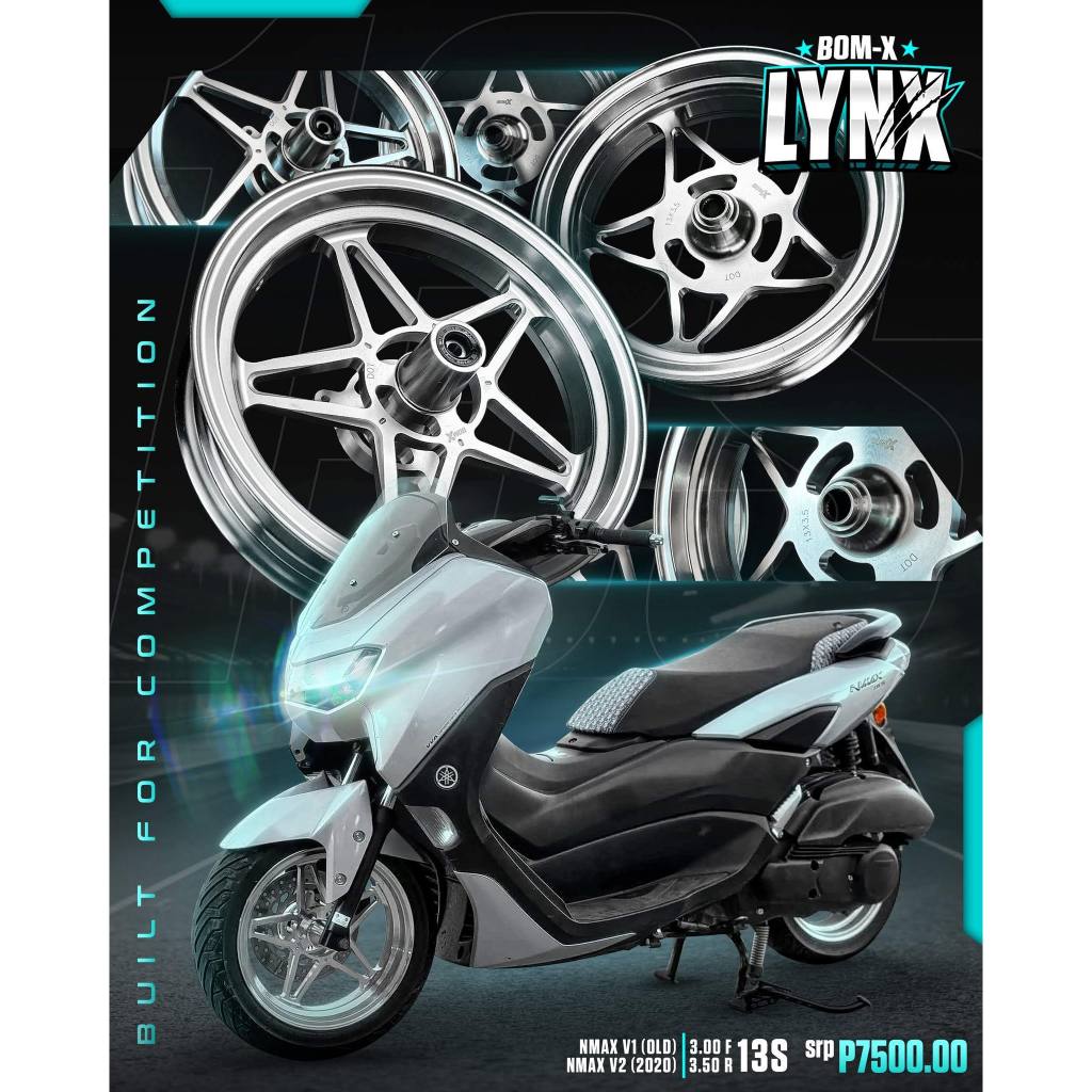 BOMX MAGS LYNX SILVER F:3.00-13 R:3.50-13 NMAX OLD (V1) | Shopee ...