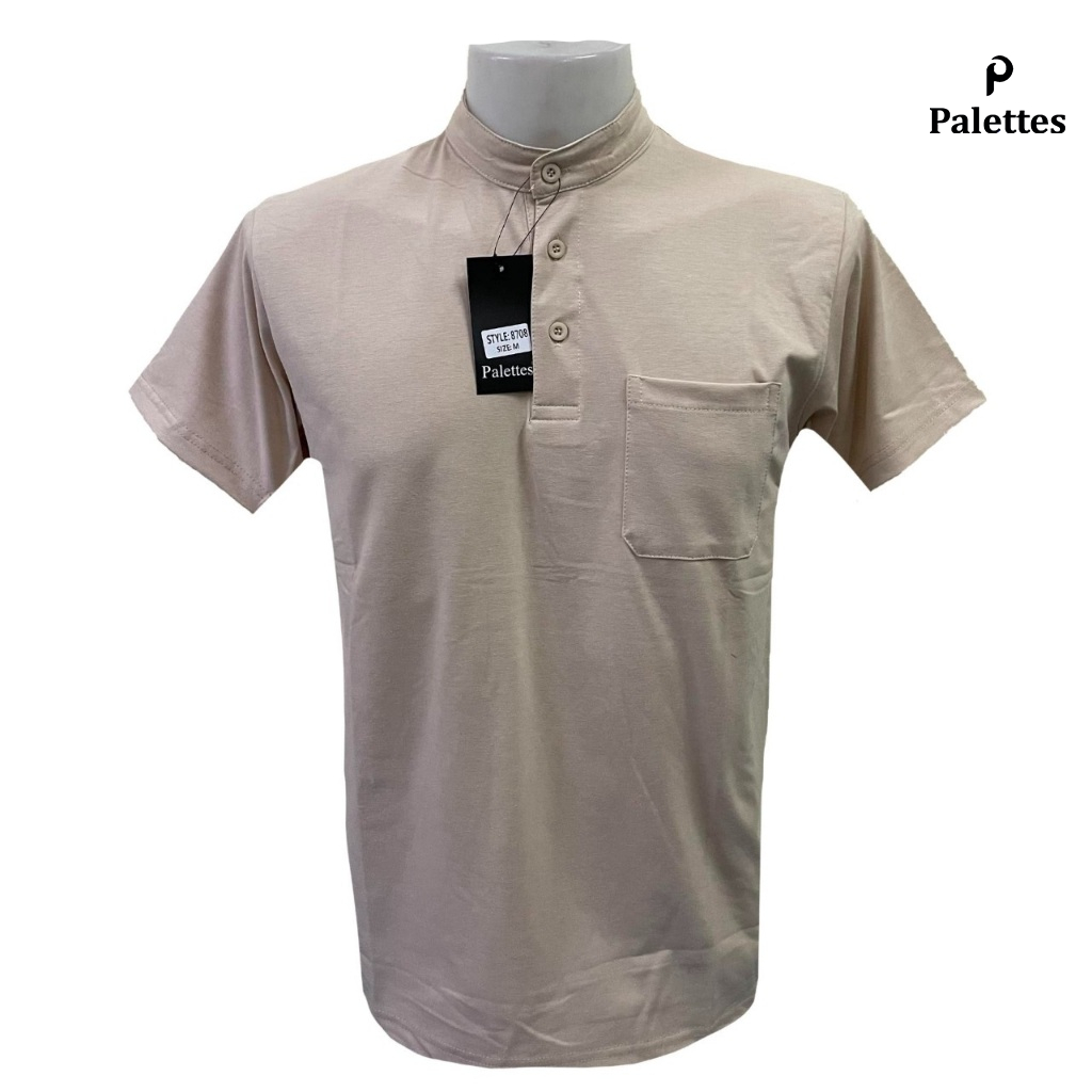 PALETTES Chinese Collar Polo Shirt for Man #8708 | Shopee Philippines