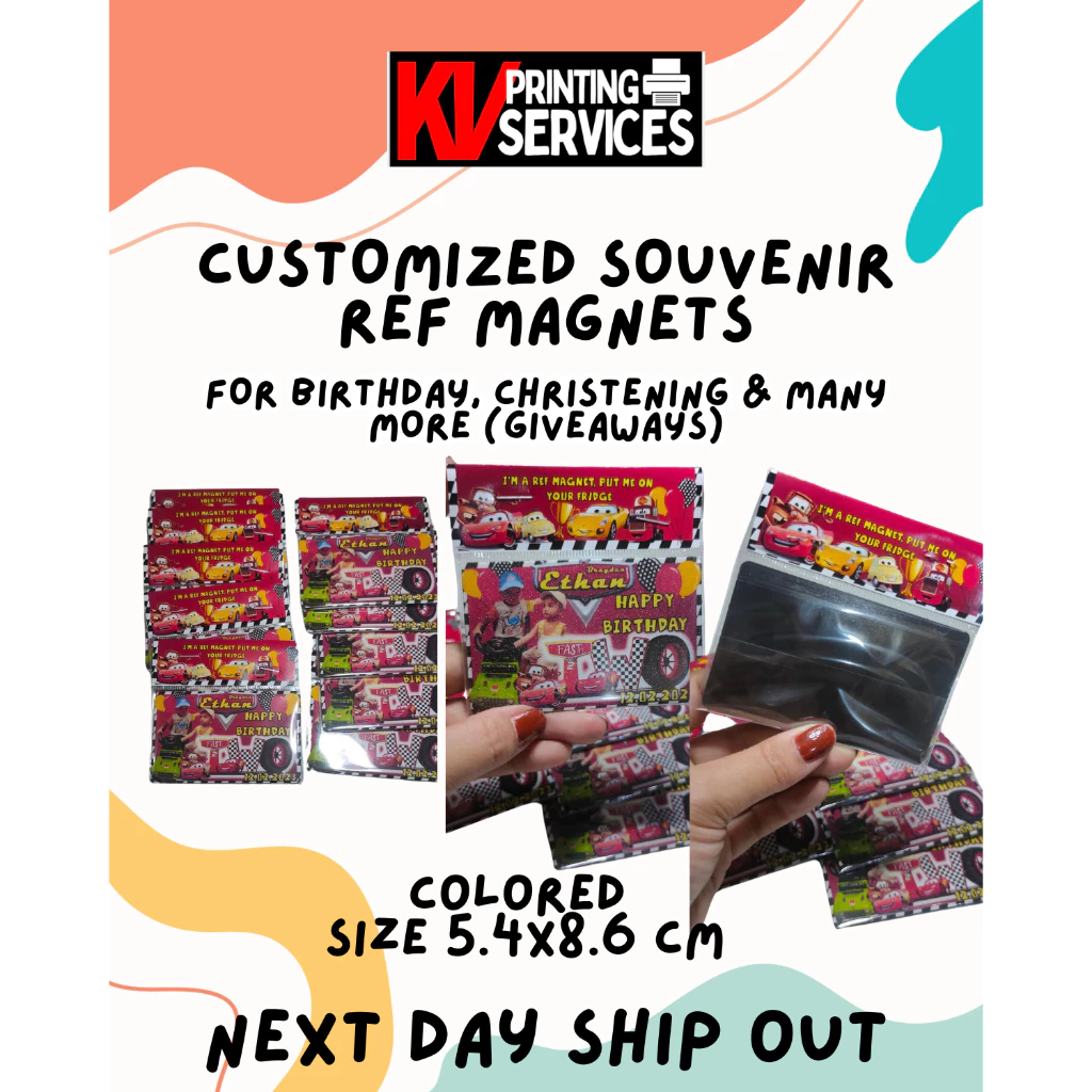 CUSTOMIZED / PERSONALIZED REF MAGNET (for Souvenirs) FREE LAYOUT ...