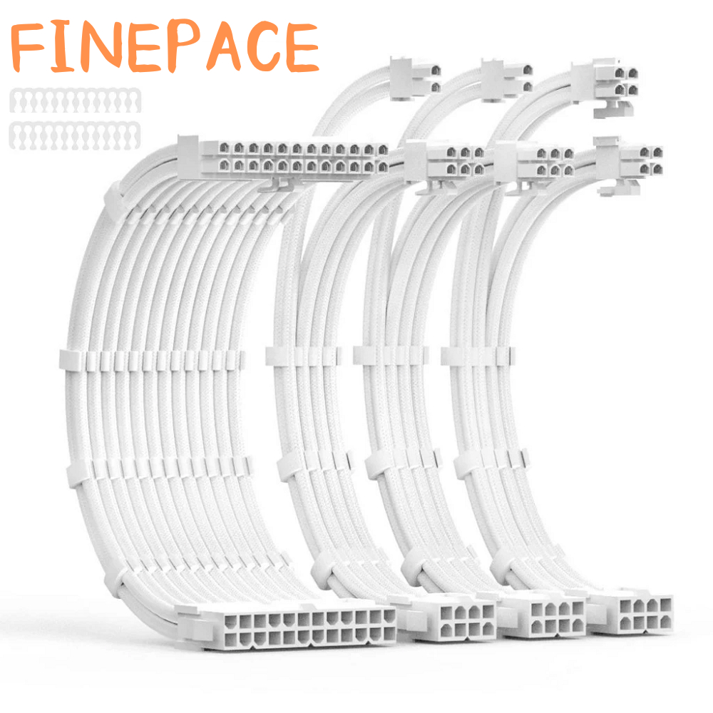 PSU Cable Extension Kit 24Pin Sleeved computer power extension cable ...